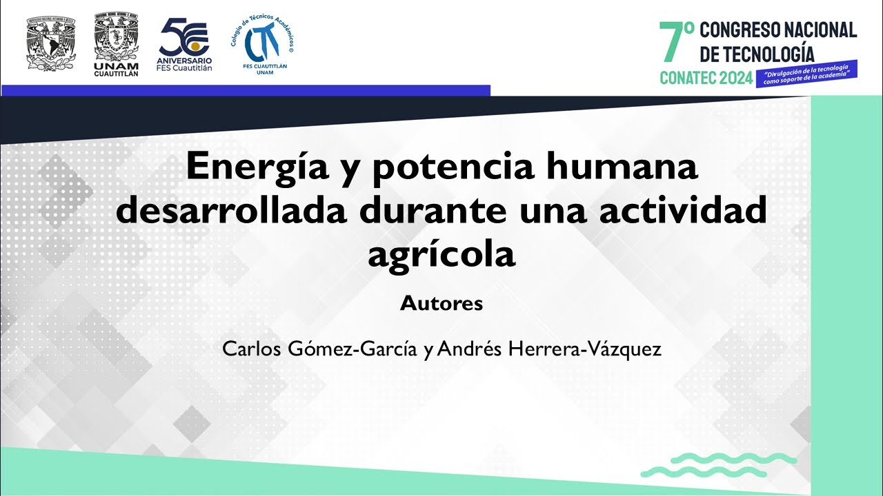 Energía y potencia humana desarrollada durante una actividad agrícola ...