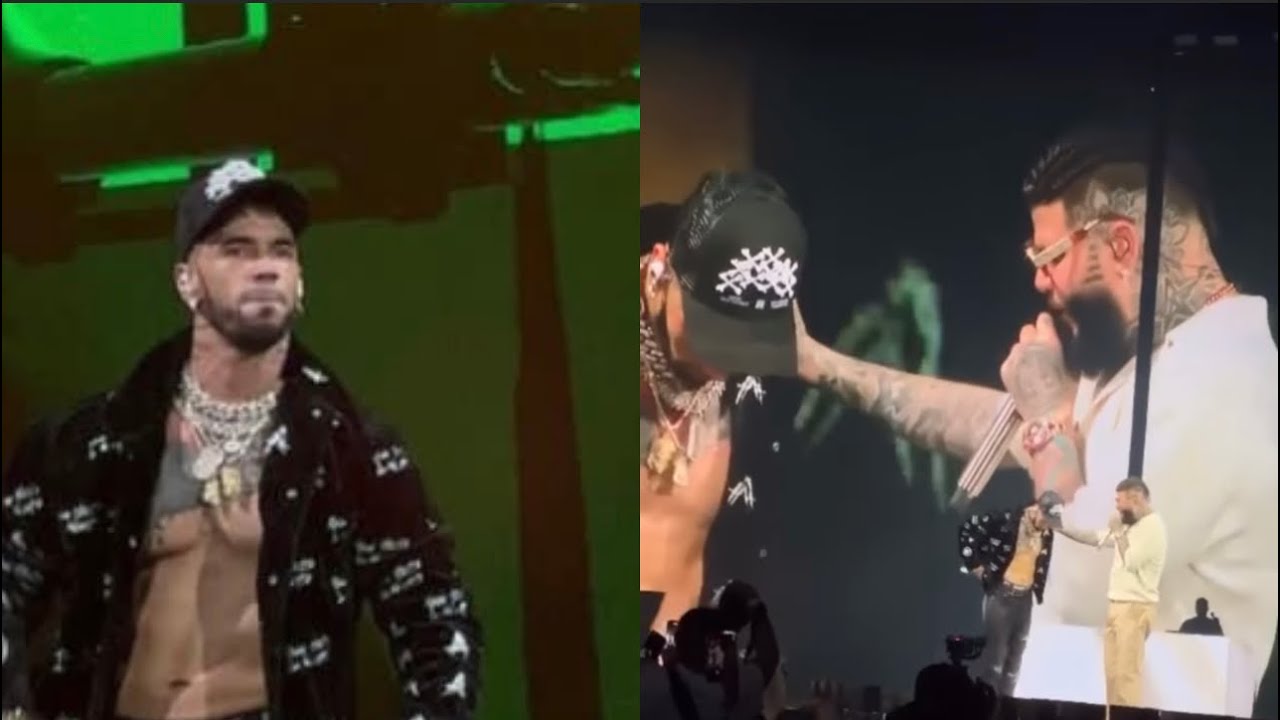 ANUEL se vuelve loco llorando junto a farruko en concierto de Miami ...
