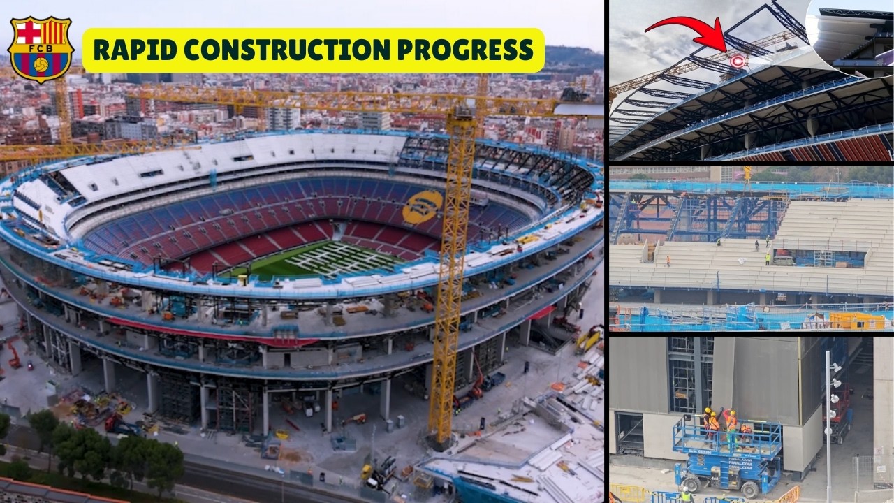 Camp Nou Rebuild Surging Ahead! 😱 Massive Structural Progress Across ...