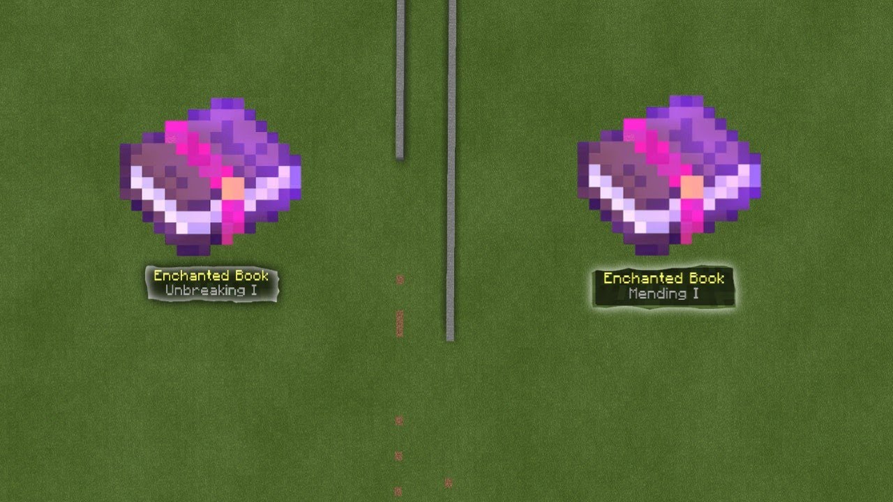 Minecraft : Unbreaking 1 vs Mending 1 - YouTube