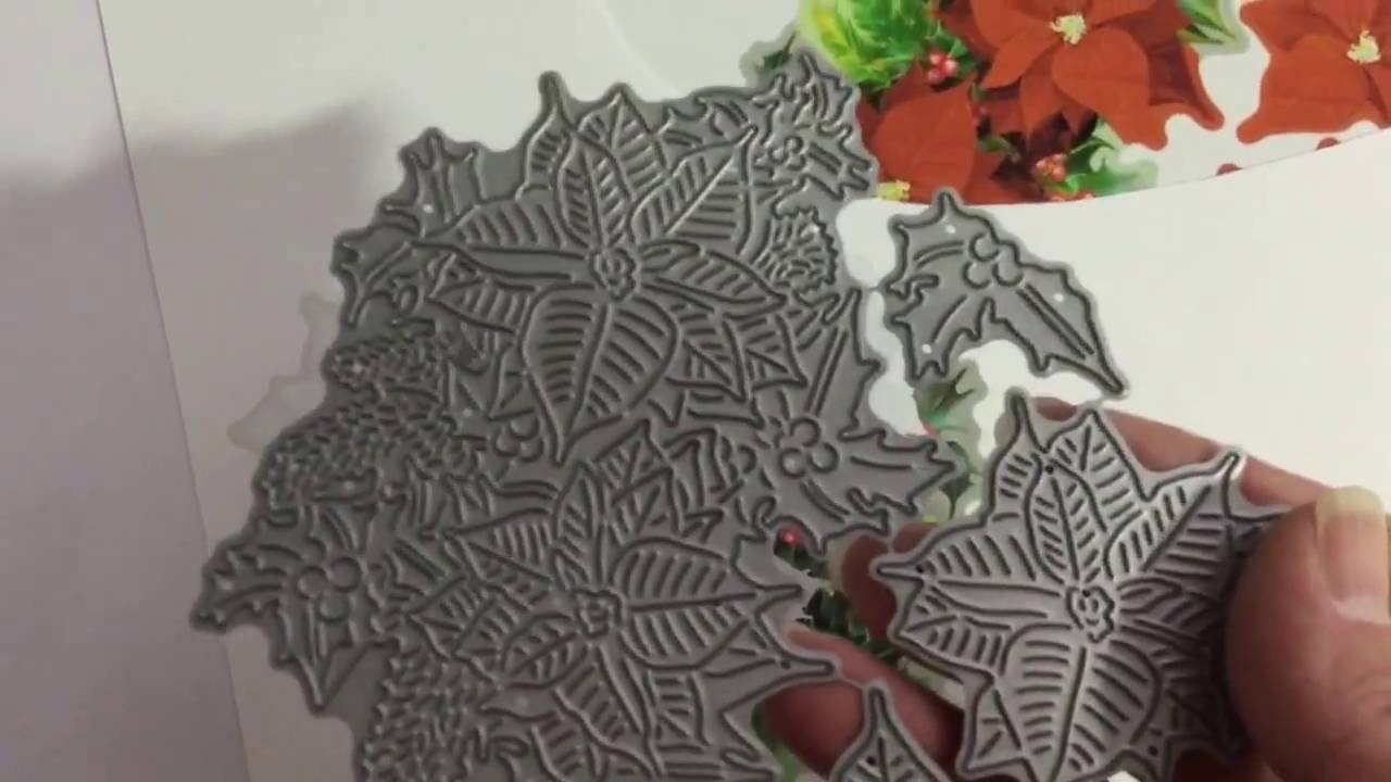 Tattered Lace Charisma Poinsettia Tutorial - YouTube