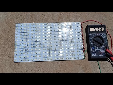 Free energy solar cell , 2.5W Solar cell using 216 LEDs , LEDs as solar ...