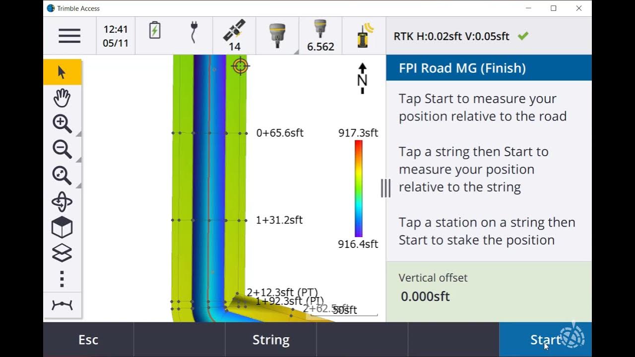 Corridor Stakeout in Trimble Access - Graphical Staking of Road Corridors - YouTube