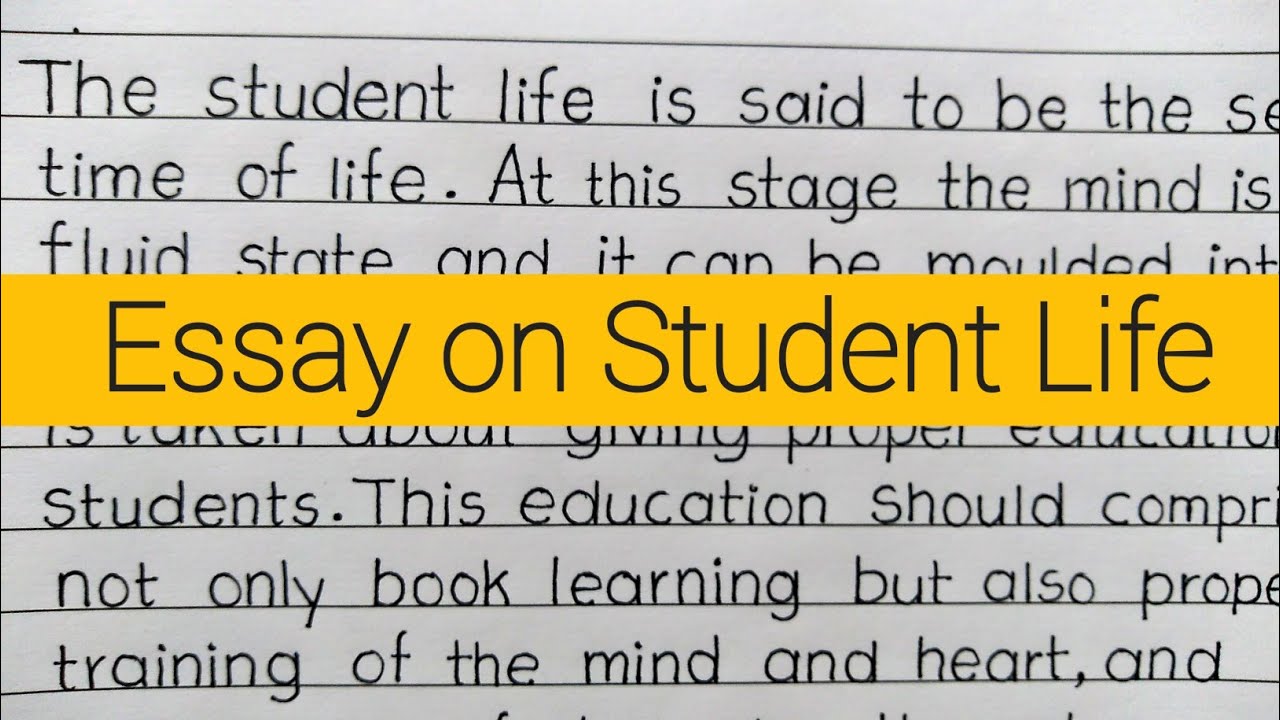 Student Life|write a short essay on student Life|Let's Write| - YouTube