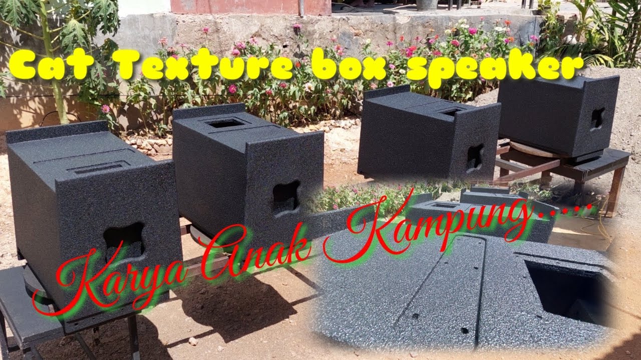 Cat texture box speaker || Cat murah hasil bukan murahan || karya anak ...