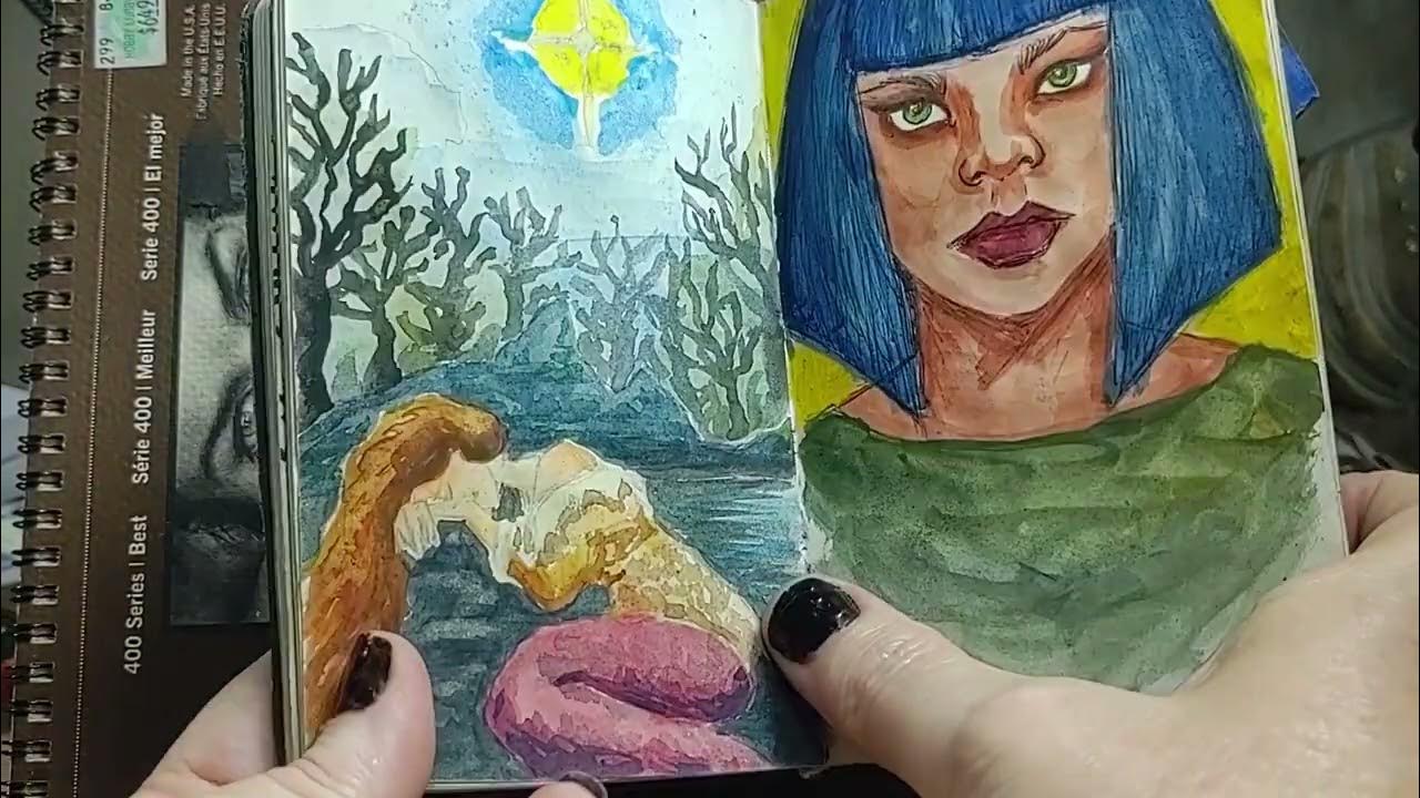 Two Sketchbook Lookthroughs - My most recent sketchbook & an older one - Tour - Flip through ...