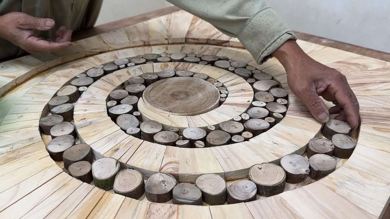 The Carpenter's Creativity With Discarded Pieces Of Wood Creates An ...