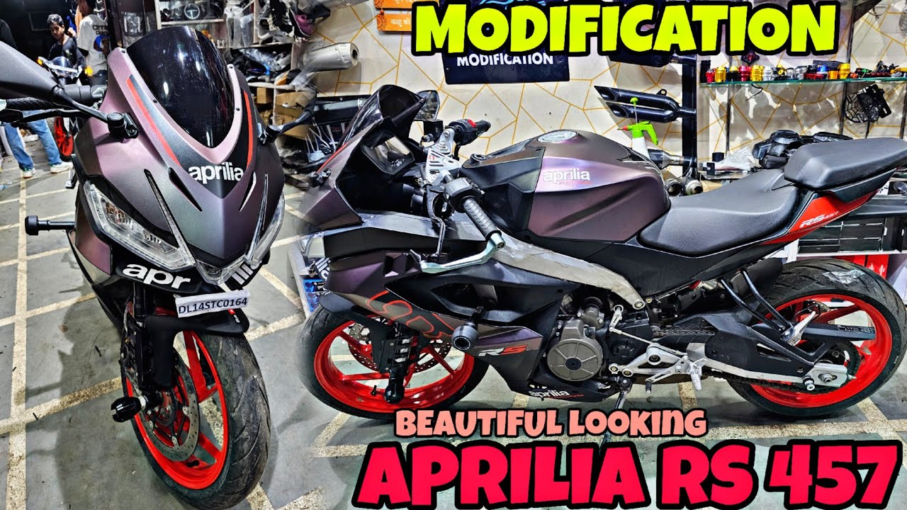 APRILIA RS 457 Beautiful Looking Modification | Frame Slider | Fork Slider | SKD Originals - YouTube