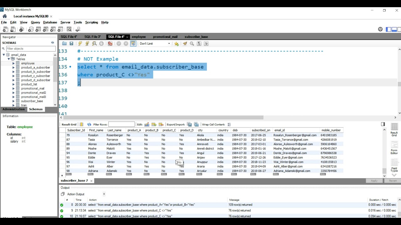 How To Filter Result Using NOT Operator In SQL NOT Operator In SQL How To Filter Result Using NOT Operator In SQL NOT Operator In SQL