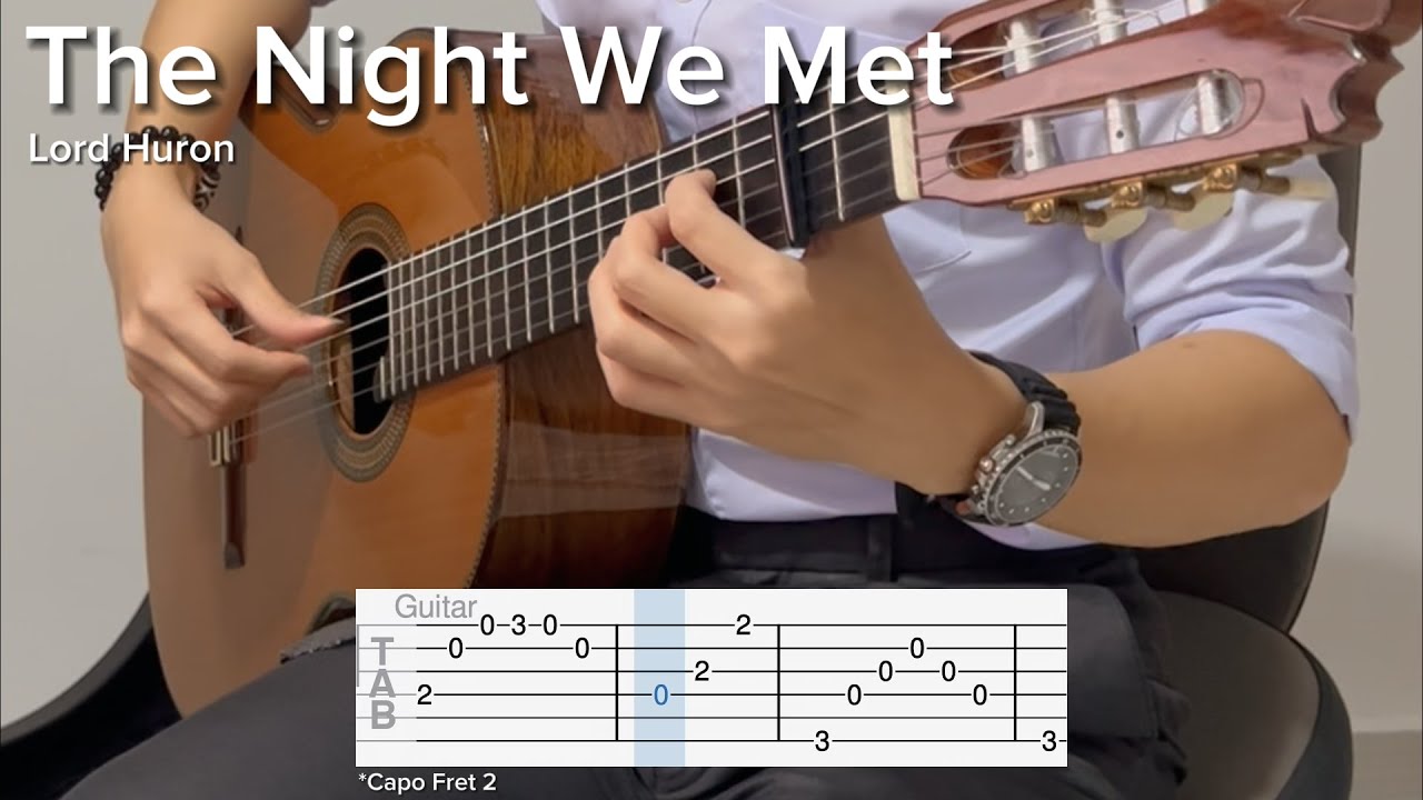 The Night We Met by Lord Huron (EASY Guitar Tab) - YouTube