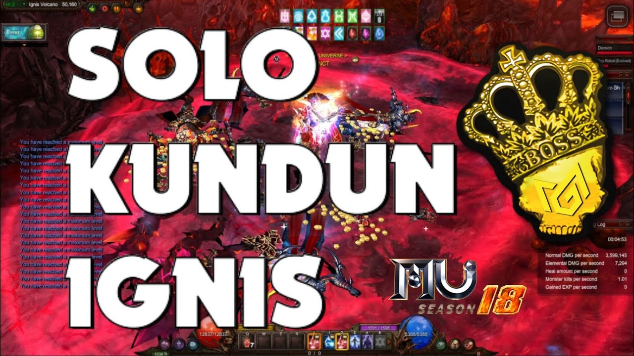 ⚡️ KUNDUN LVL 1500 TOP 1 GMO 😲 SOLO IGNIS VOLCANO 😲ARCADIA MUONLINE WEBZEN S18 ⚡️ - YouTube