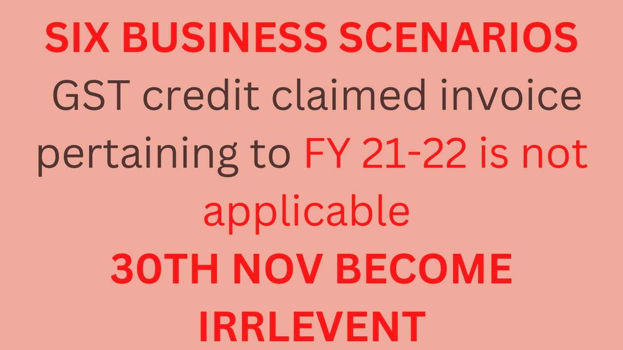 SIX BUSINESS SCENARIOS GST 30TH NOV BECOME IRRLEVENT YouTube six-business-scenarios-gst-30th-nov-become-irrlevent-youtube