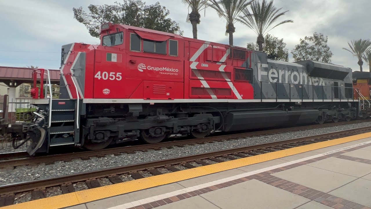 E/B BNSF Port Stack w/FXE 4055 passing through Fullerton Station. 3/25/24. - YouTube