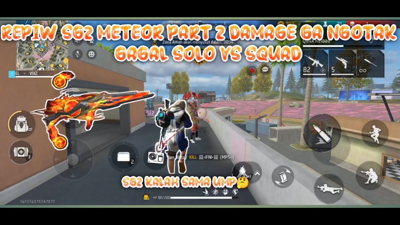 REVIEW SG2 METEOR MERAH DAMAGENYA GA NGOTAK!! || FREE FIRE INDONESIA ...