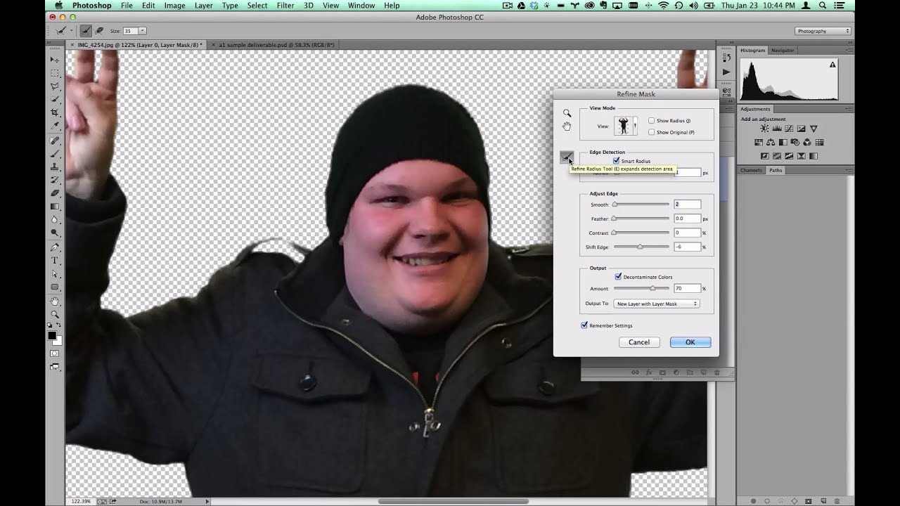 Creating entourage with layer masks in Photoshop. - YouTube