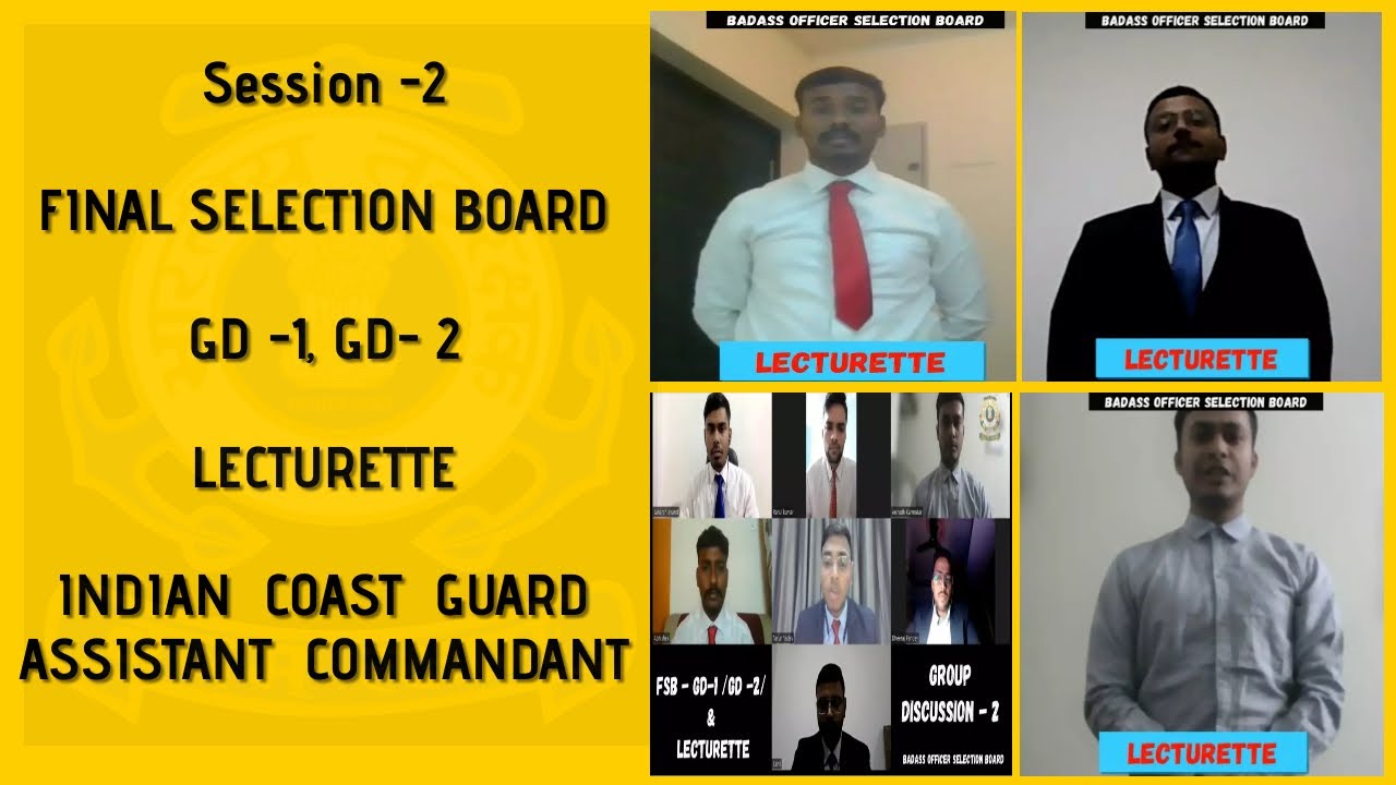 2 - FSB GD-1/GD - 2/Lecturette/ICG/Assistant Commandant #icg #ssb # ...