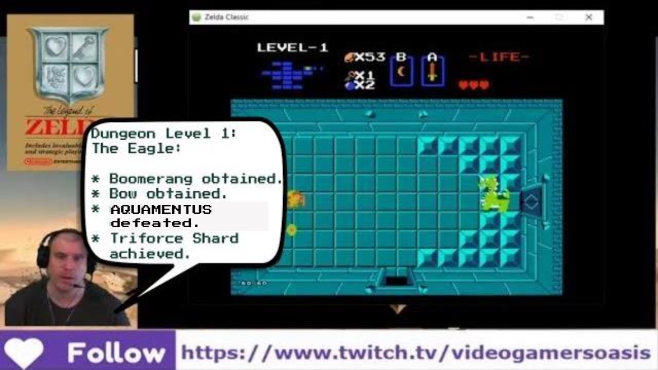 The Legend of Zelda (NES) Dungeon Level 1 Complete - YouTube