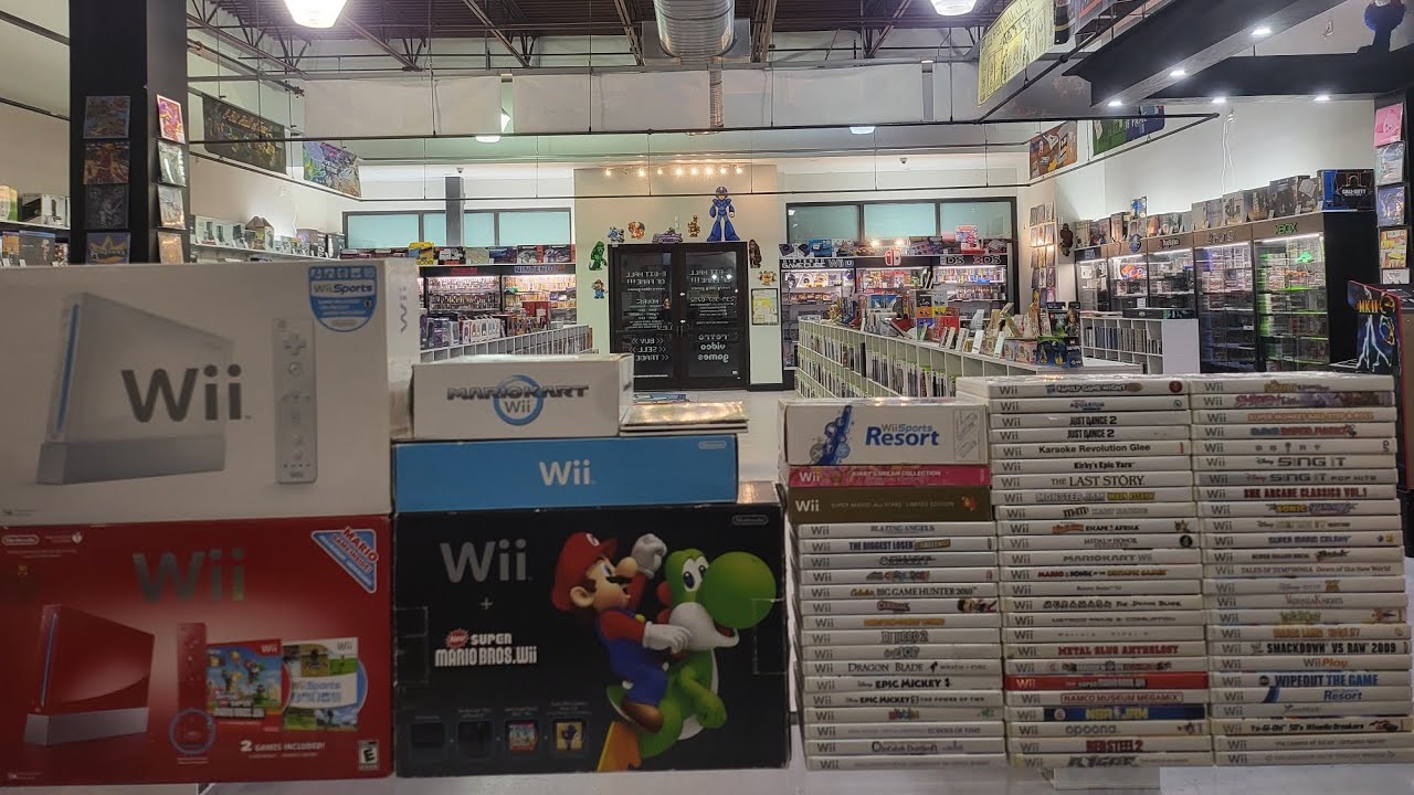 Wii games and consoles priced/cleaned and just put on the shelves this ...