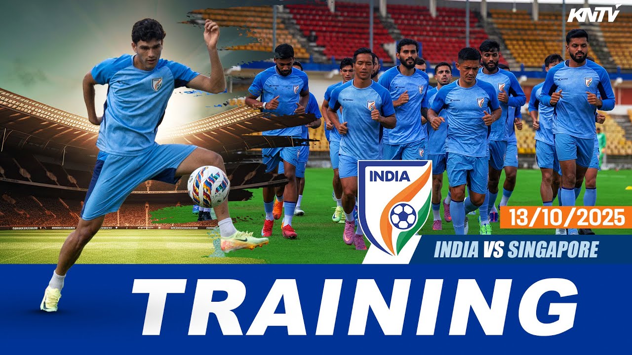 Indian Football Team Training in Goa | India Vs Singapore Do or Die ...