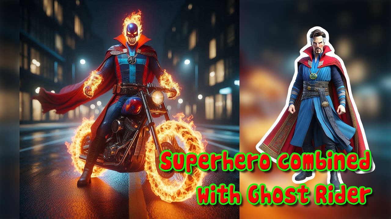 [NMK - Hero] - Superhero combined with Ghost Rider #marvel #superhero # ...