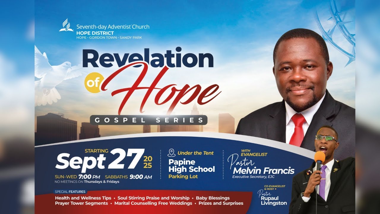 Revelation of Hope Gospel Series || Bible Class & AY | SABBATH PM | Oct ...