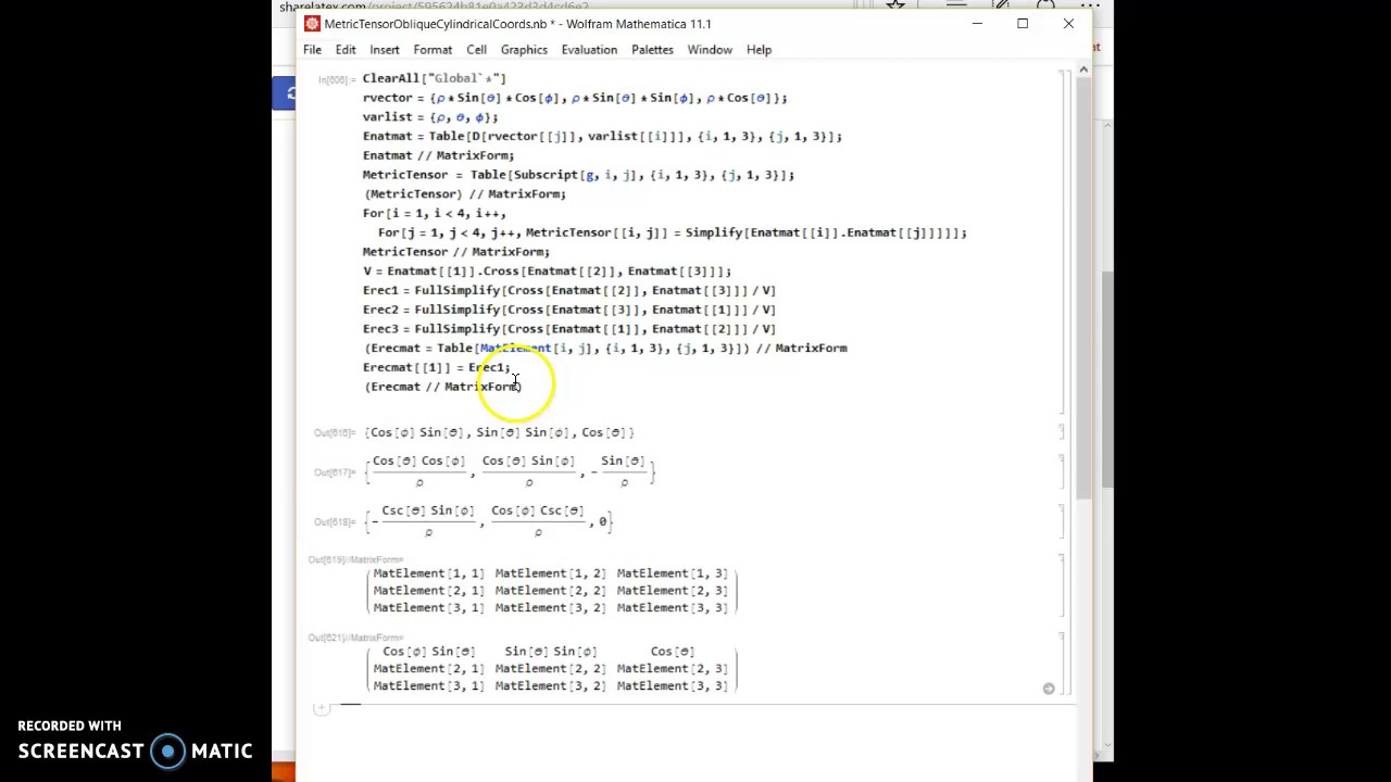 Calculate Conjugate Metric Tensor for Spherical Coordinates - YouTube