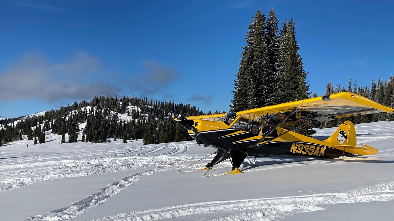 Husky Aircraft on Skis - YouTube