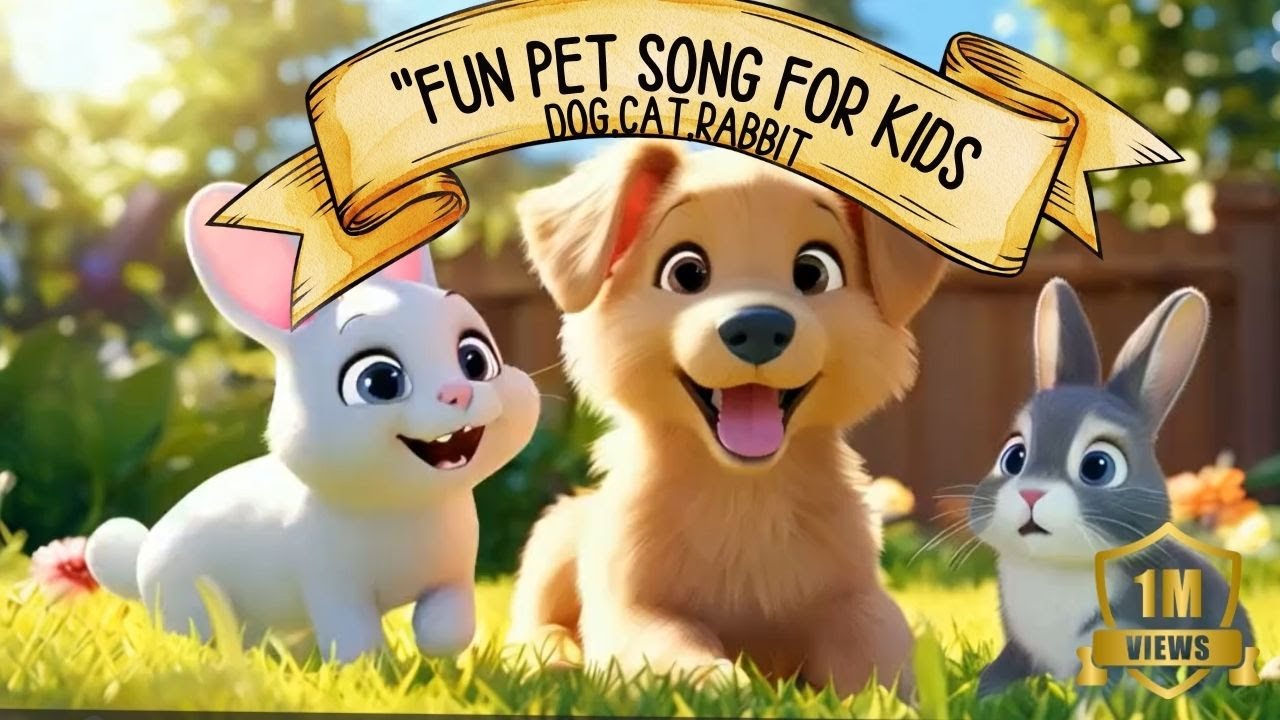 Fun Song for Kids Pets song | Dogs, Cats, Rabbits & Squirrels |Nursery ...