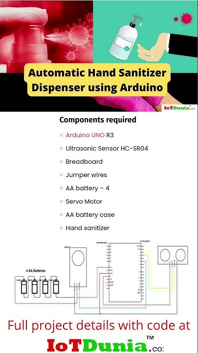 Automatic Hand Sanitizer Dispenser using Arduino #shorts #arduinoproject #iotprojects #iot # ...