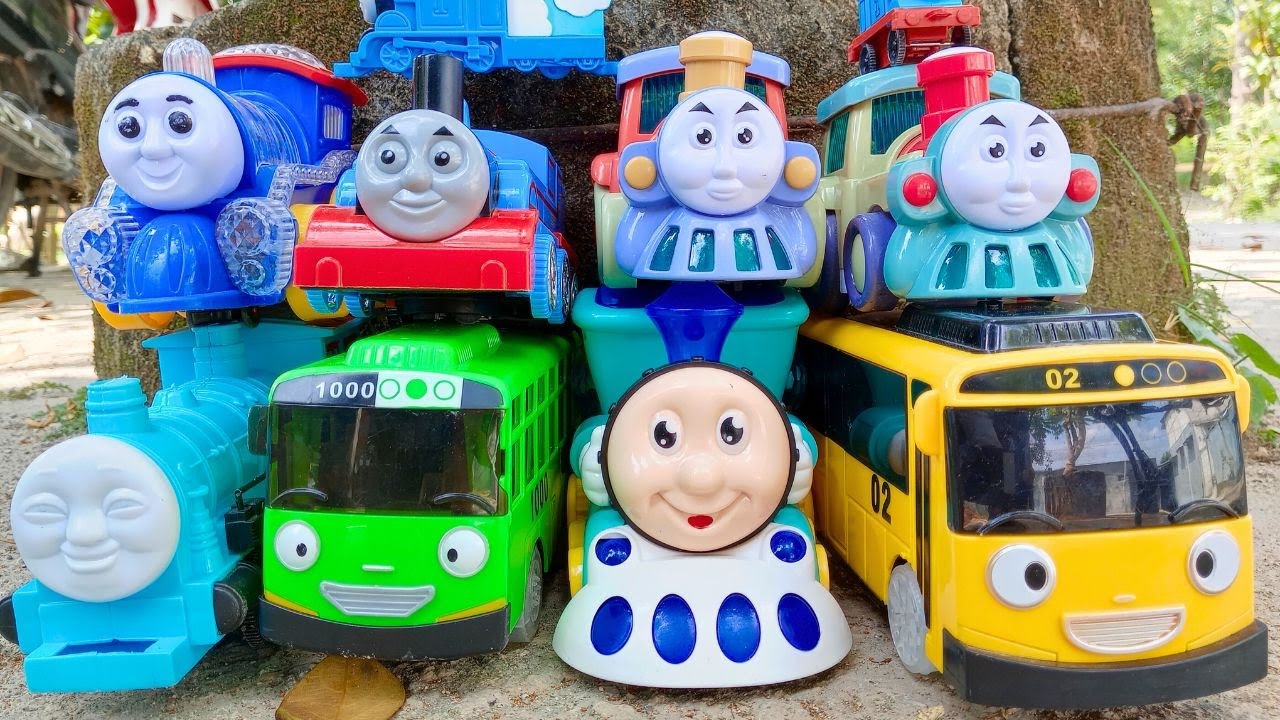 Unboxing Kereta Api Thomas and Friends, Funny Loco, Choco Train, Gear ...