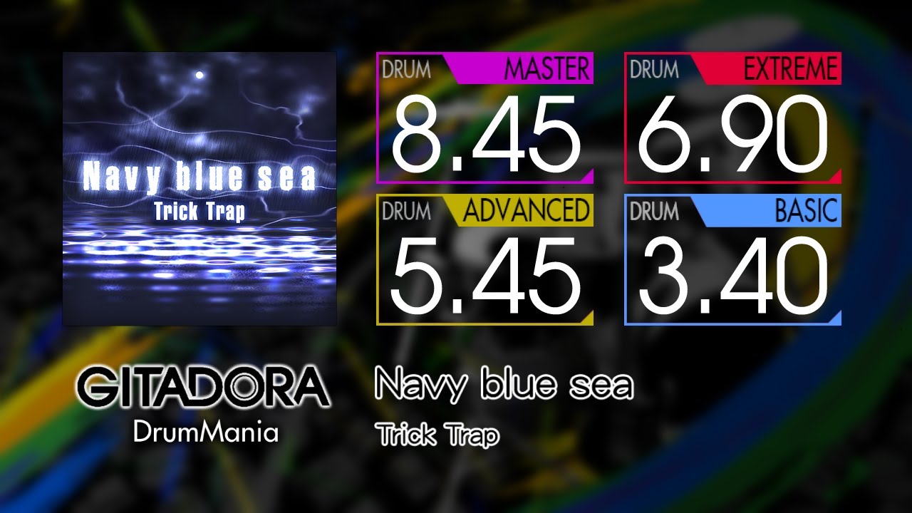 【GITADORA】 Navy blue sea (MASTER ~ BASIC) Drum - YouTube