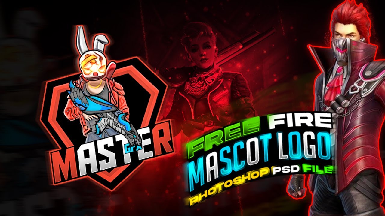 🤩FREE FIRE MASCOT LOGO PHOTOSHOP PSD FILE..... || PHOTOSHOP || MASTER ...