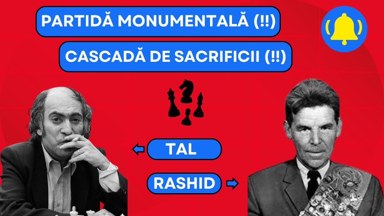 Mikhail Tal - Rashid Nezhmetdinov! Partidă monumentală cu o CASCADĂ de ...
