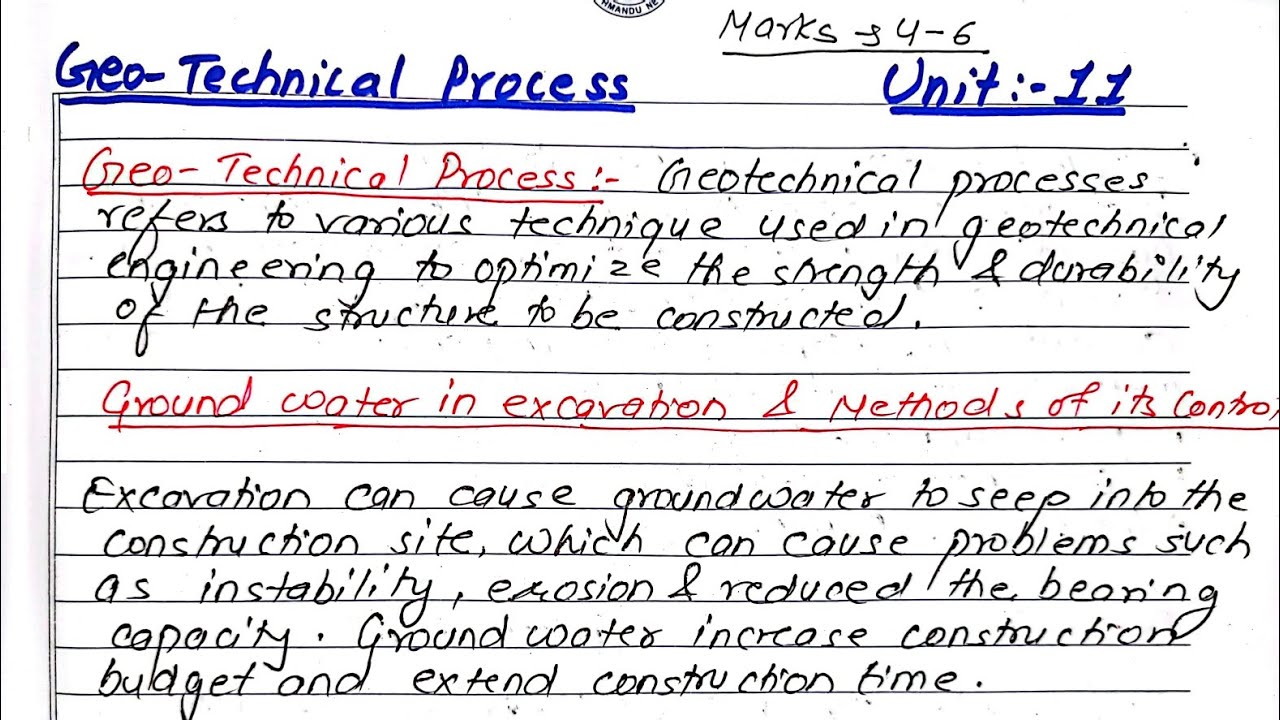 Unit:11 | GeoTechnical Process | Foundation Engineering | Prashant Yt ...