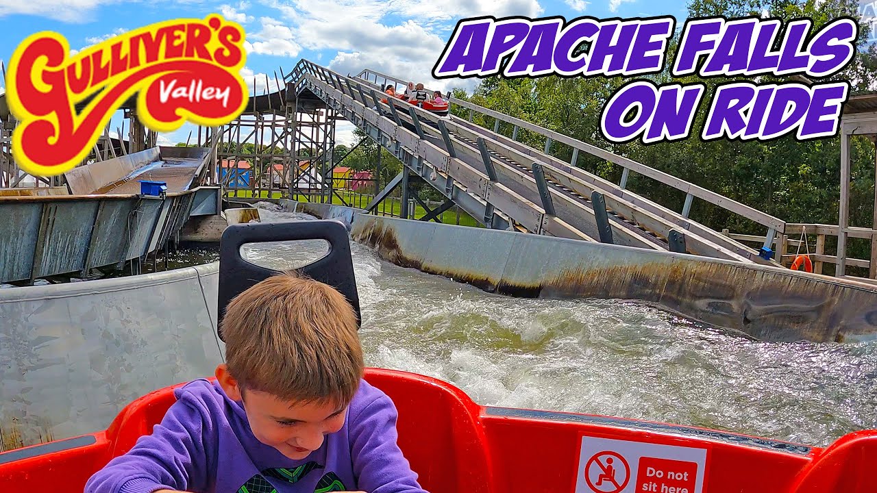 Wet and Wild APACHE FALLS On Ride at Gulliver's Valley (Sep 2023) [4K ...