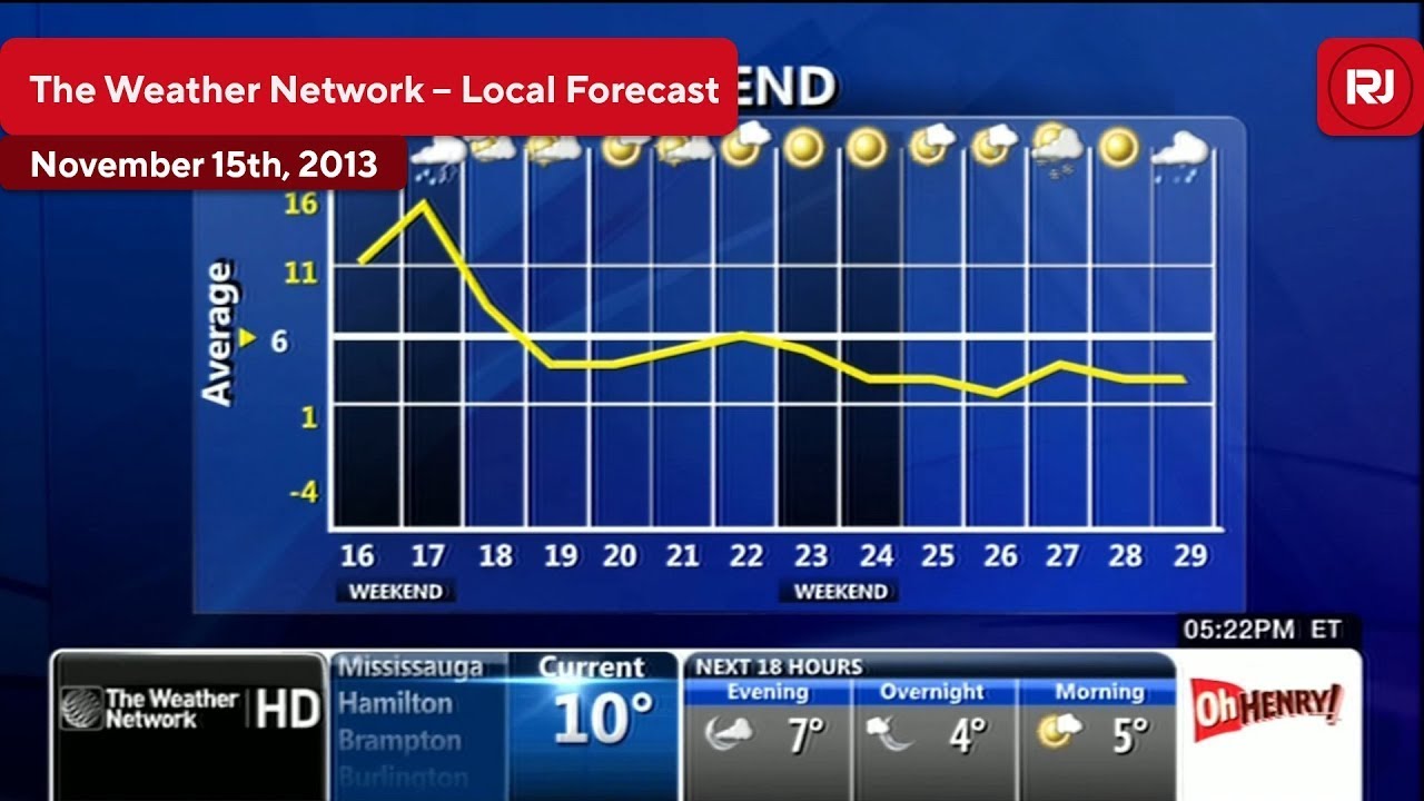 The Weather Network - Local Forecast - November 15th, 2013 - YouTube