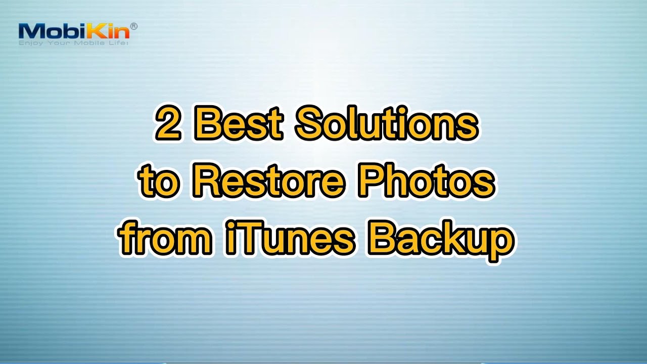 2 Best Solutions to Restore Photos from iTunes Backup - YouTube