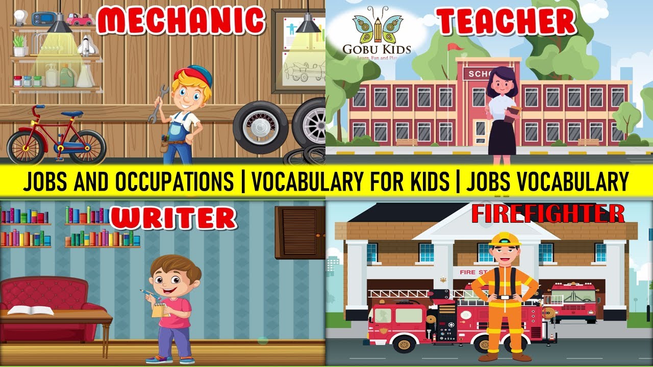 Jobs and Occupations | Colors for Children | Vocabulary for Kids ...