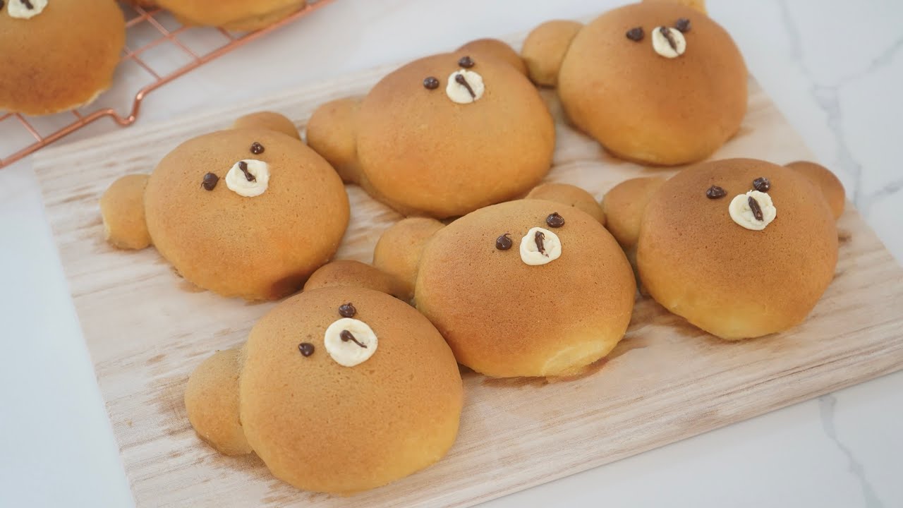 So Cute Coffee Bear Buns Recipe - YouTube