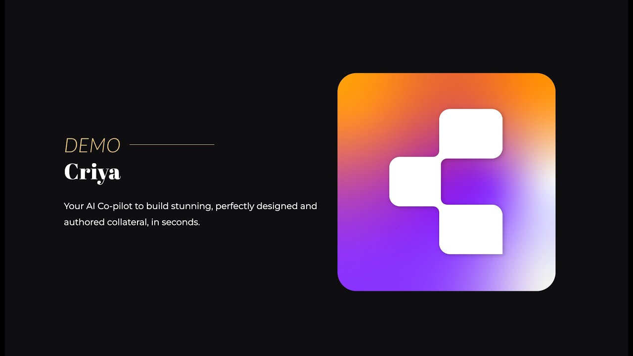 Criya AI for Sales - in 2 minutes - YouTube