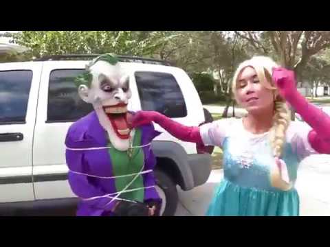 Frozen Elsa & Spiderman! w Crying Baby Catbaby vs Kid Police BALL PIT CAR PRANK Superheroes IRL   Yo