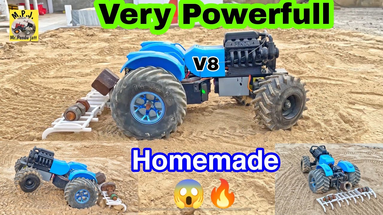 Diy Tractor very powerfull v8 #homemade - YouTube