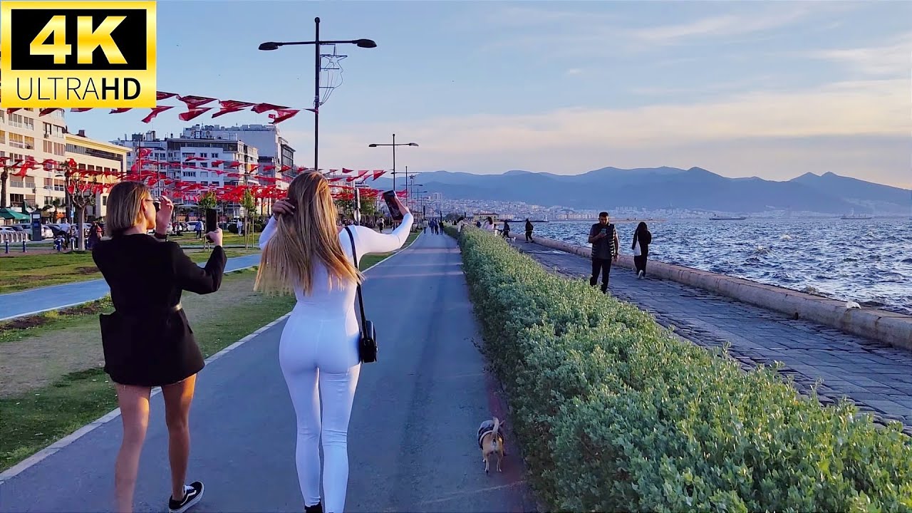 Let's Walk Together Alsancak Promenade Walking Tour (4K UHD) - YouTube