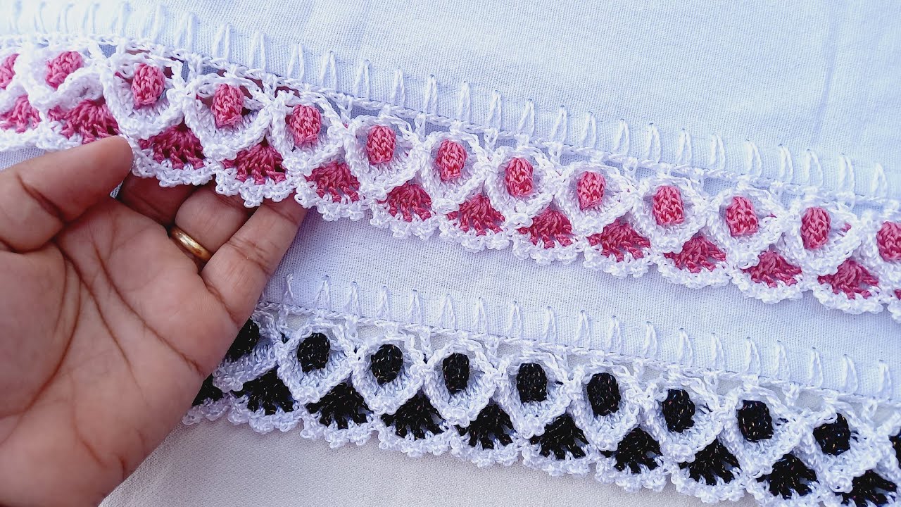BICO DE CROCHÊ PARA PANO DE PRATO - MODELO VITÓRIA - YouTube