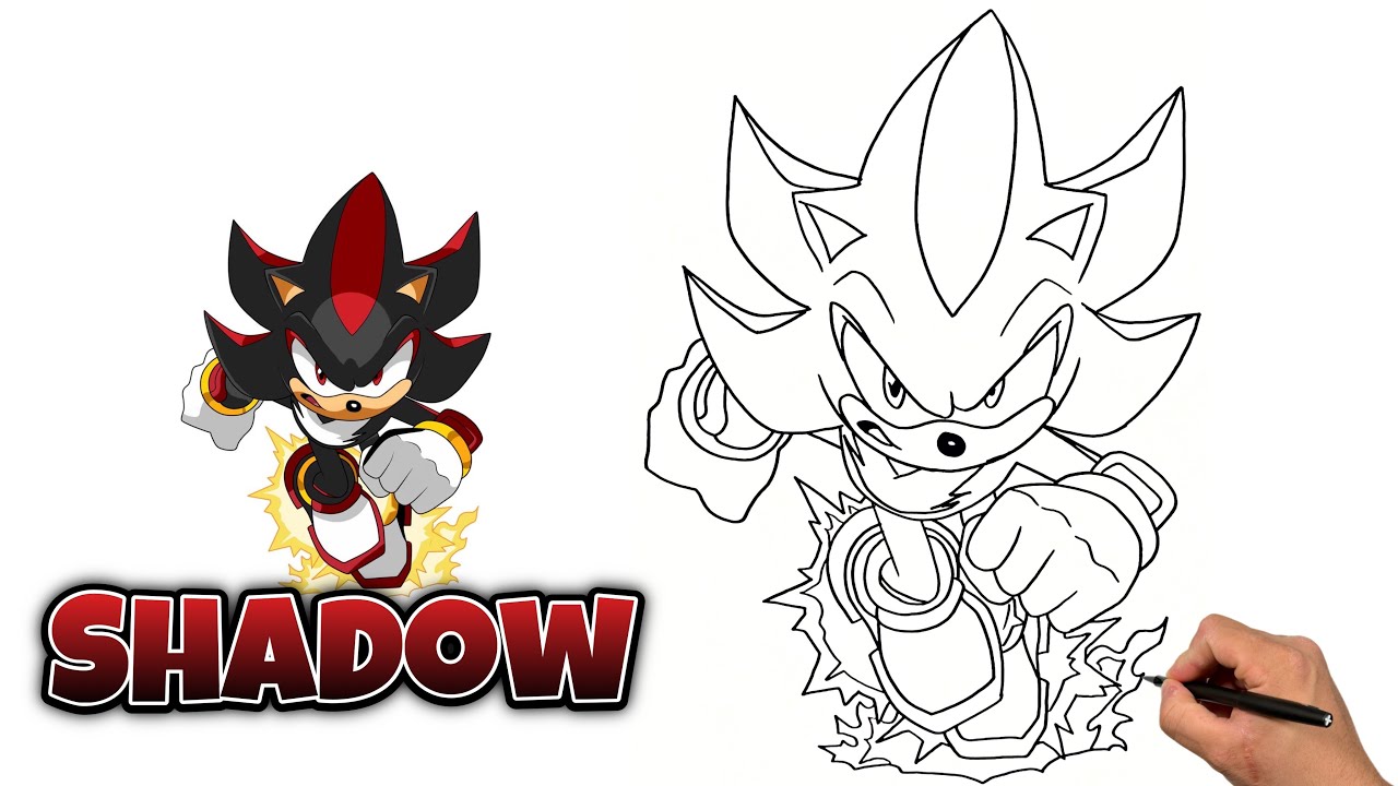How To Draw SHADOW | Sonic 3 Movie | Step By Step #shadowthehedgehog ...
