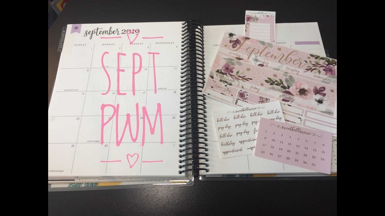 September 2019 Plan With Me ft. Sweet Bella XOXO - YouTube