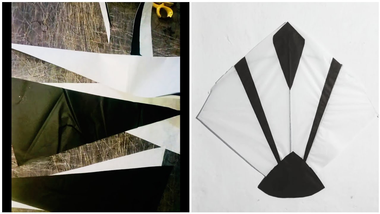 Kite || kite paper Design Making at home full Datel || gudi Banana ka ...