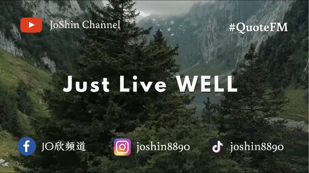 Just live WELL !! 💪 💪 - YouTube