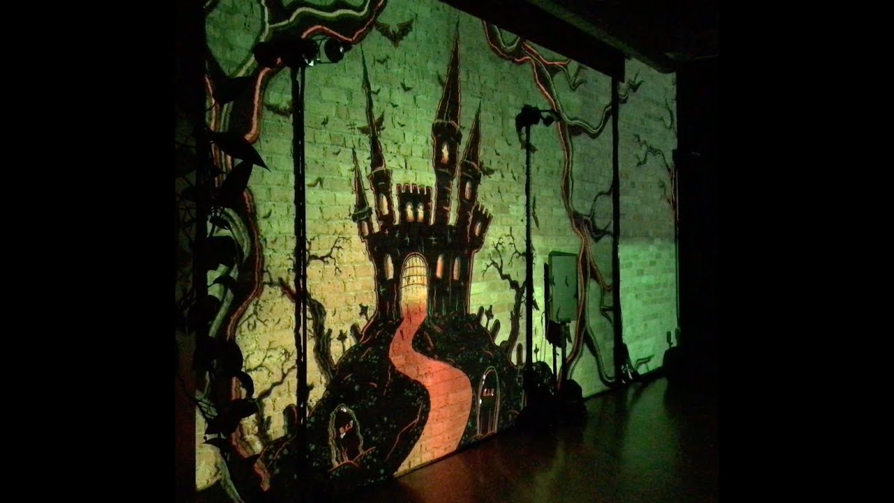 Three Projector Halloween Installation - YouTube