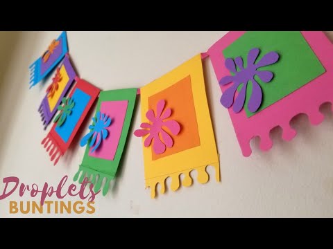 Droplets Buntings | Unique Beautiful & Colorful Festival Toran Paper ...